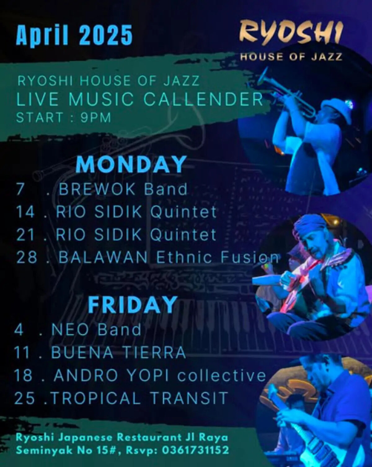 April at Ryoshi House Of Jazz in Bali - description, photos, reviews