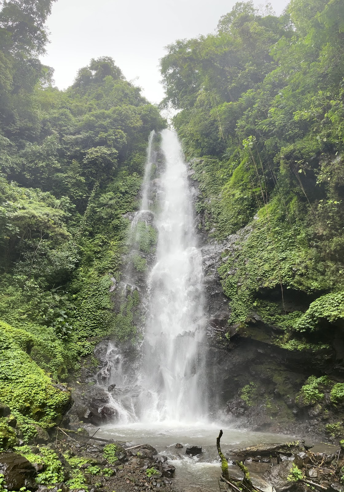 Melanting Waterfall, Walking route in Bali