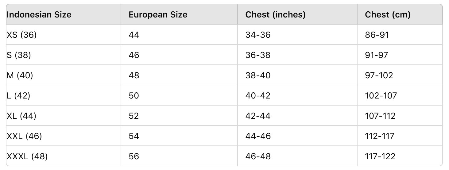 Size Wise: Your Ultimate Guide to Indonesian Clothing and Footwear ...